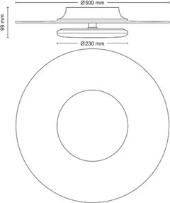 Philips Garnet CL580 40W 50cm černá / stropní svítidlo / LED / 4200lm