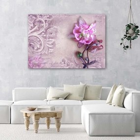 Obraz na plátně Růžový květ pozadí Vintage - 90x60 cm