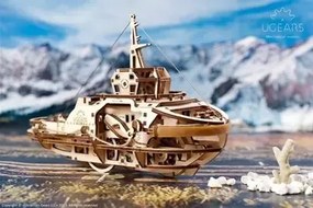 Ugears 3D dřevěné mechanické puzzle Remorkér / od 14 let / 169 dílků /