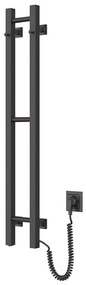 Navin Elektrický sušák na ručníky SILOUETTE 187W/230V 101,1 cm IP44 černá pravá hran. 12-217050-0110
