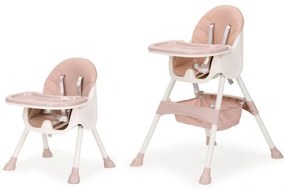 ECOTOYS Dětská jídelní židle 2v1 Rose