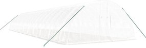 Skleník s ocelovým rámem bílý 120 m² 20 x 6 x 2,85 m 3188124
