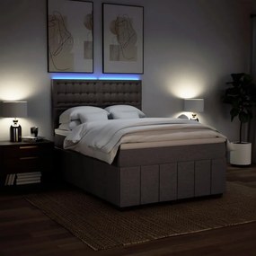 Box spring postel s matrací taupe 140x190 cm textil 3293981