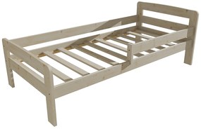 Vomaks Dětská postel se zábranou VMK008C KIDS Rozměr: 80 x 180 cm, Barva: surové dřevo