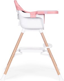 Dětská židlička 2v1 BABY ECOTOYS růžová