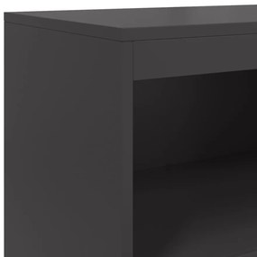 Skříň highboard černá 68,5 x 38,5 x 123,5 cm ocel