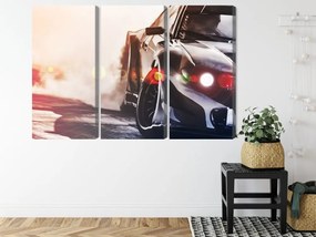 Vícedílný obraz Černé Driftující 3D Auto Nedostatek Nedostatek Plátno Canvas 180x120