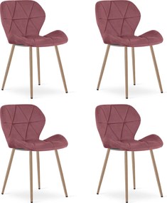 Jídelní židle MANGO VELVET, tmavě růžová