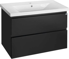 Aqualine Altair - Umyvadlová skříňka 87x60x45 cm, matná černá AI690