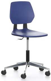 Antares Pracovní židle ALLOY Plast, nízká, na kolečkách, modrá