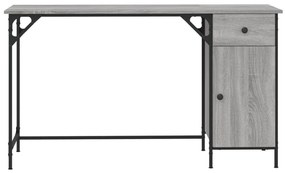 Petromila Počítačový stůl šedý sonoma 131 x 48 x 75 cm kompozitní dřevo