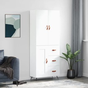 Skříň highboard bílá 69,5 x 34 x 180 cm kompozitní dřevo 3195987