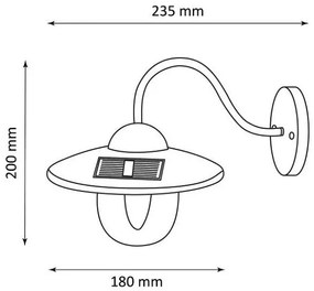 LED Solární nástěnné svítidlo LED/0,5W/1,2V IP44 bílá