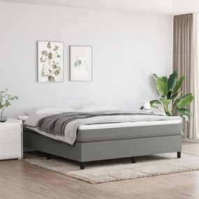 Box spring postel s matrací tmavě šedá 180x200 cm textil,  3144440