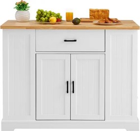 Kitchen Island Vozík Úložná skříňka Servírovací vozík se zásuvkou a policemi