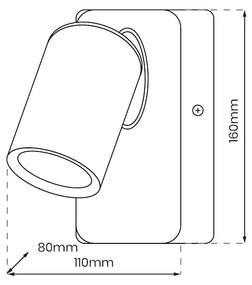 Nástěnné svítidlo Andy, 1x černé/zlaté kovové stínítko, b