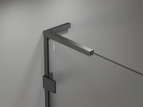 Mexen Lunar-F L, sklápěcí sprchový kout levý 95 x 80 cm, 8mm čiré sklo, pistolově šedý kartáčovaný - 836L-095-080-66-00-L