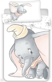 Jerry Fabrics Bavlněné povlečení do postýlky Dumbo grey 100x135, 40x60 cm