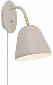 NORDLUX Vintage nástěnná čtecí kovová lampa FLEUR, 1xE14, 15W, béžová 2112101001