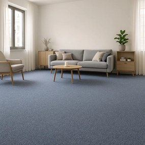 Tapibel, Metrážový koberec Cobalt SDN 64062 - AB modrý, zátěžový, na míru, šíře 4m, modrá, ab (mřížka), chodba / předsíň