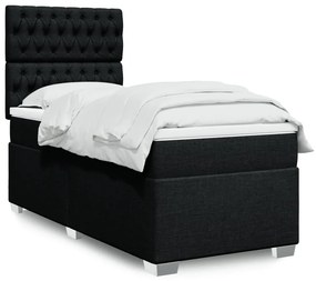 Box spring postel s matrací černá 80 x 200 cm textil 3290324