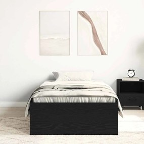 Rám postele bez matrace Dub černý 90x200 cm Dřevěné konstrukce 3329329