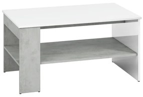MAXIVA Konferenční stolek - LUMENS 10, beton/lesklá bílá