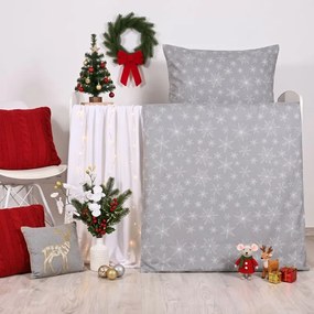 Vánoční povlečení Aurelia šedé EMI, Dětský set 90x130 + 45x65