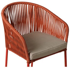 Sada 2 červených zahradních židlí Trapani