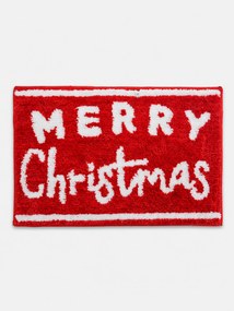 Sinsay - Koupelnová předložka s nápisem Merry Christmas - červená