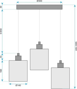 Toolight Rea, LAMP APP1820-3CPR NATURE BLACK, OSW-00621