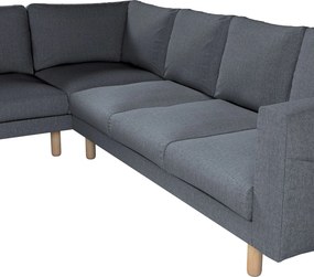 Potah na pohovku IKEA Norsborg rohová 5-místná barva šedá látka pletený vzor