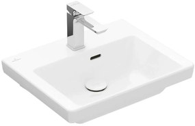 Villeroy & Boch Subway 3.0 - Umývátko 50x40 cm, s přepadem, otvor pro baterii, alpská bílá 43705001