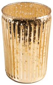 Skleněná čajová svíčka Houder Gold 6*9 cm – 6x9 cm