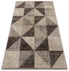 Kusový koberec FEEL Triangle béžovo-hnědý