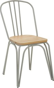 Šedá/v přírodní barvě jídelní židle z jilmového dřeva District – Premier Housewares