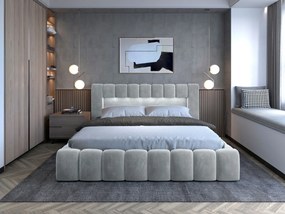 Dvoulůžková postel LAMICA II 180x200 s LED osvětlením Monolith - výběr z 2 provedení