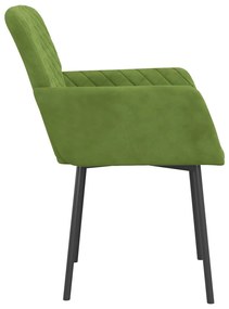 Jídelní židle 2 ks světle zelené samet - Default Title