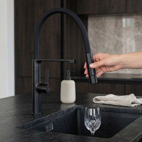 Rea Lago, vysoká dřezová baterie, h-510, černá matná, REA-B9333