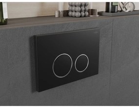 Mexen Fenix ​​Air 05, pneumatické dvojité tlačítko pro splachování, černá matná, 6A0503