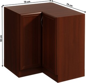 Spodní rohová skříňka D90N, ořech Milano, pravá, SICILIA