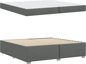 Rám postele s matrací Tmavě šedá 200 x 200 cm textil 3399209