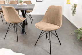 Designová jídelní židle Scandinavia hnědá cord