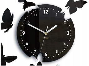 M.Clock Nástěnné akrylové 3D hodiny 28 cm motýli