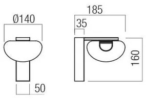 Redo 01-3242 - LED Nástěnné svítidlo SINCLAIR LED/6,5W/230V CRI 93 IP21 černá