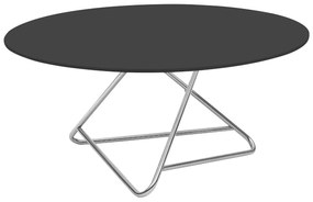 OnaDnes -20% Černý lakovaný konferenční stolek Softline Tribeca 90 cm s chromovou podnoží