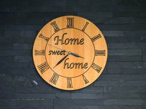 Dřevomuška Nástěnné dřevěné hodiny Sweet Home