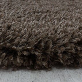 Ayyildiz koberce Kusový koberec Fluffy Shaggy 3500 brown kruh - 80x80 (průměr) kruh cm