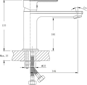 Mixxus ALEX 001 LONG (NUT) WHITE-CHROME
