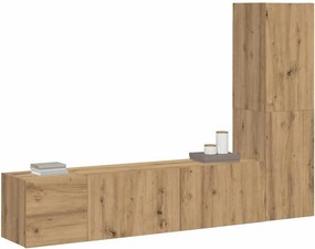 Nástěnné TV skříňky 3 ks dub artisan kompozitní 3328962